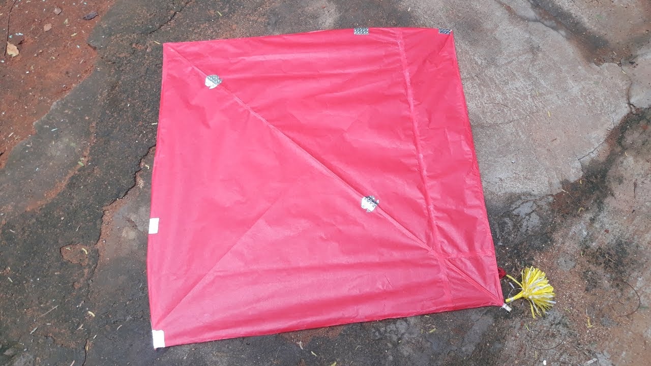 Red Plane Full Sheet Bana Kite Making By || Designer Craft And Kites ...