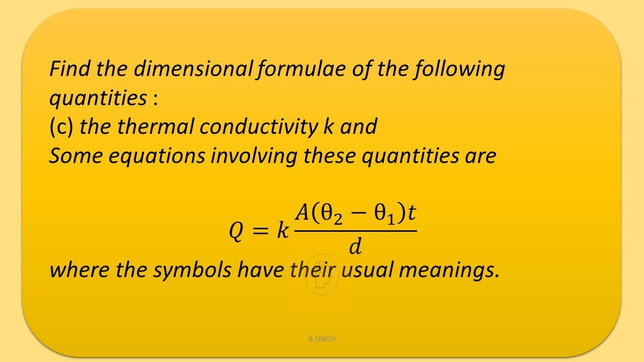 Find the dimensional formulae of the following quantities the thermal ...