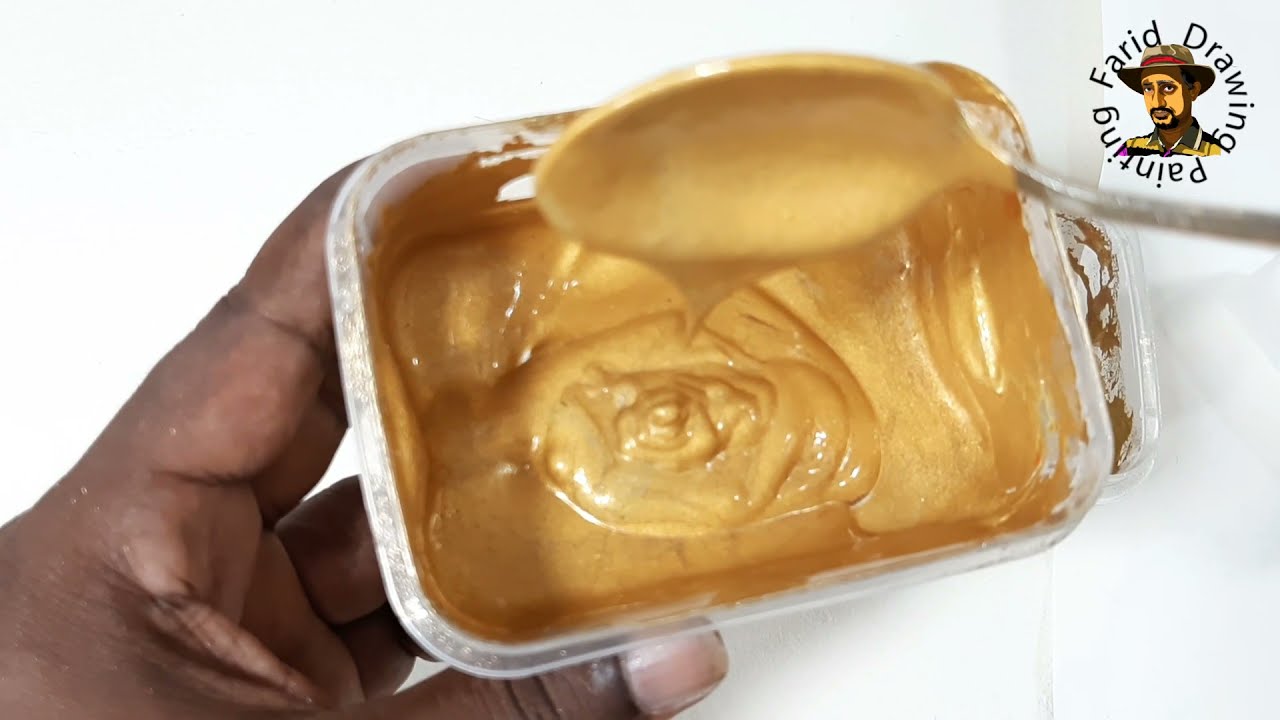 How to make golden color mixing for beginner || fabric painting ...