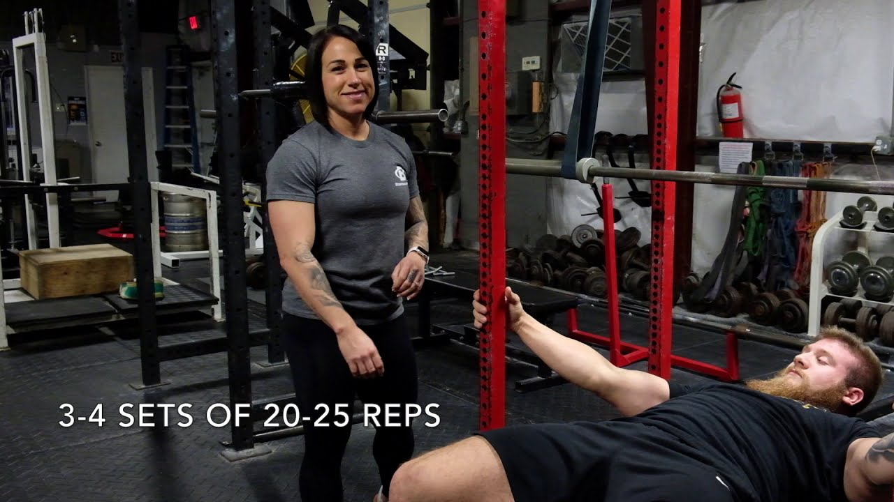 Reverse Banded Bench Row - YouTube