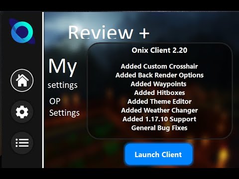 Onix Client Review and My settings - YouTube