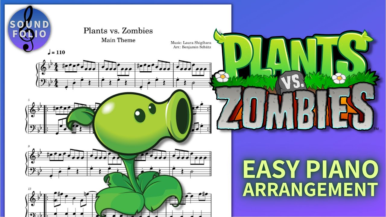 Plants vs. Zombies: Main Theme - Piano arrangement with Sheet Music ...