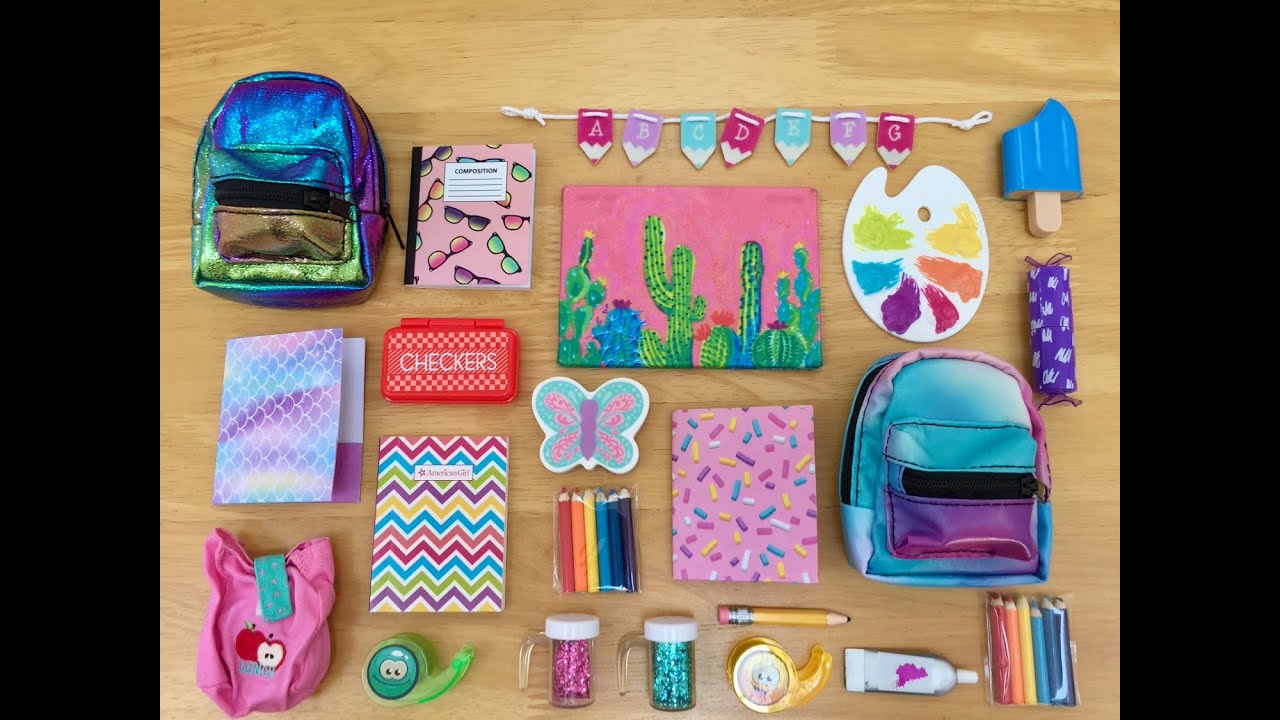 Huge American Girl Doll School Haul ~ School Desk, Backpack and ...