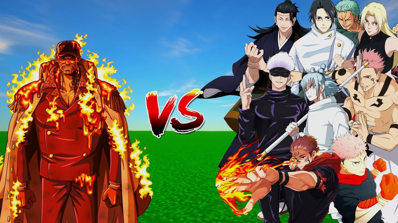 Akainu Vs Strongest Jujutsu Kaisen Characters - YouTube