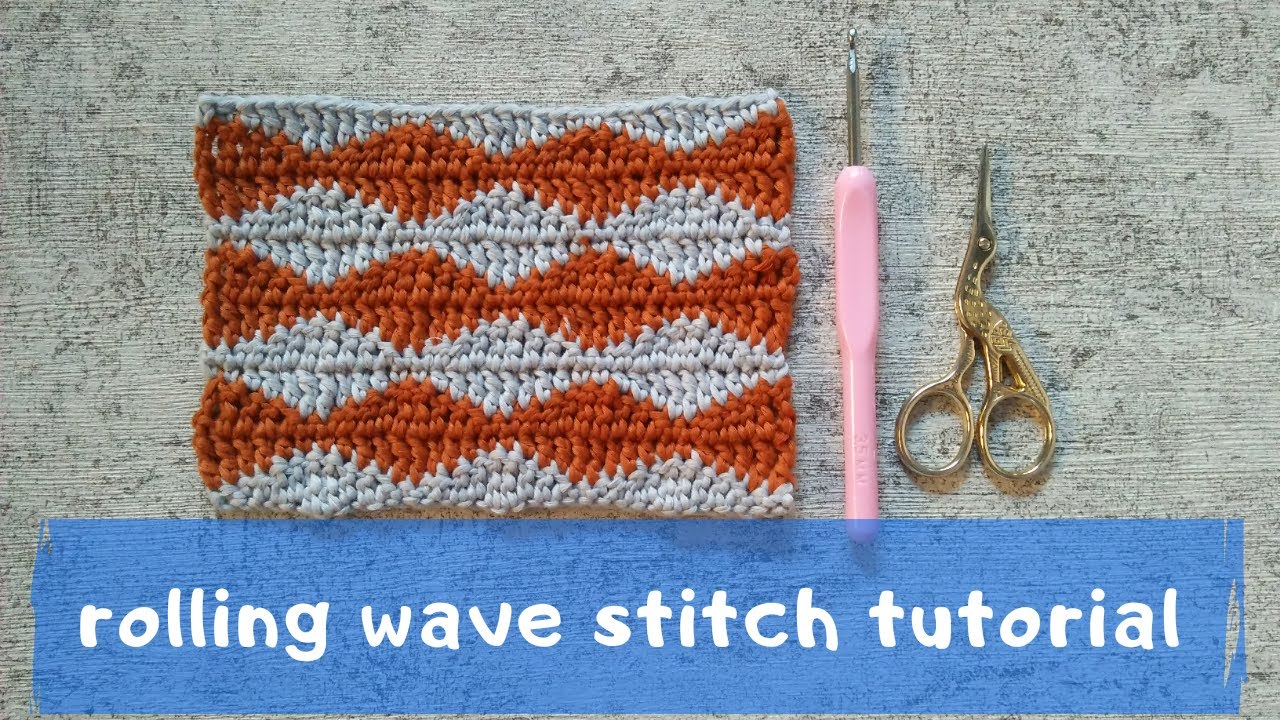 Rolling waves stitch crochet || Hilma Crochet - YouTube