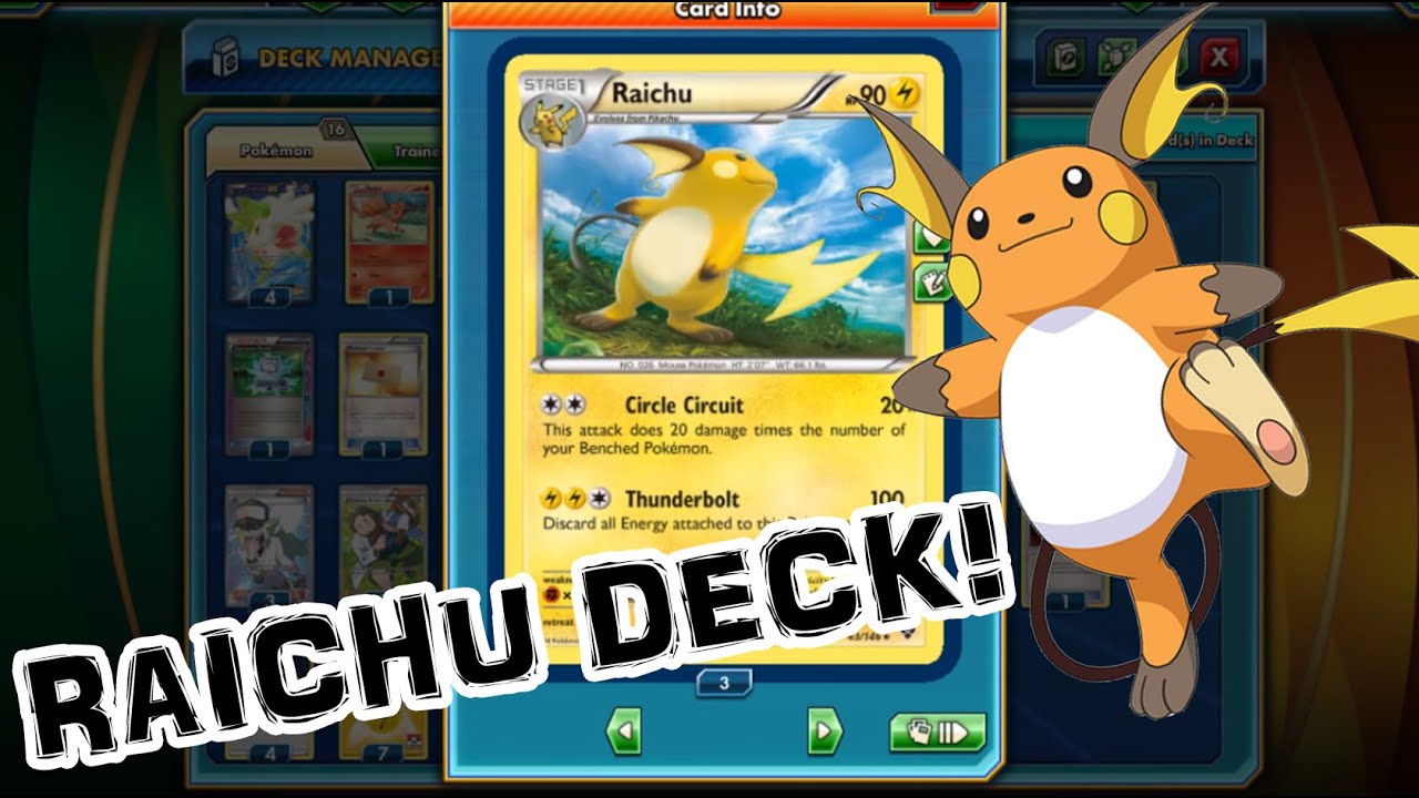 Daily Challenge Monday! Raichu Deck! Pokemon TCGO - YouTube