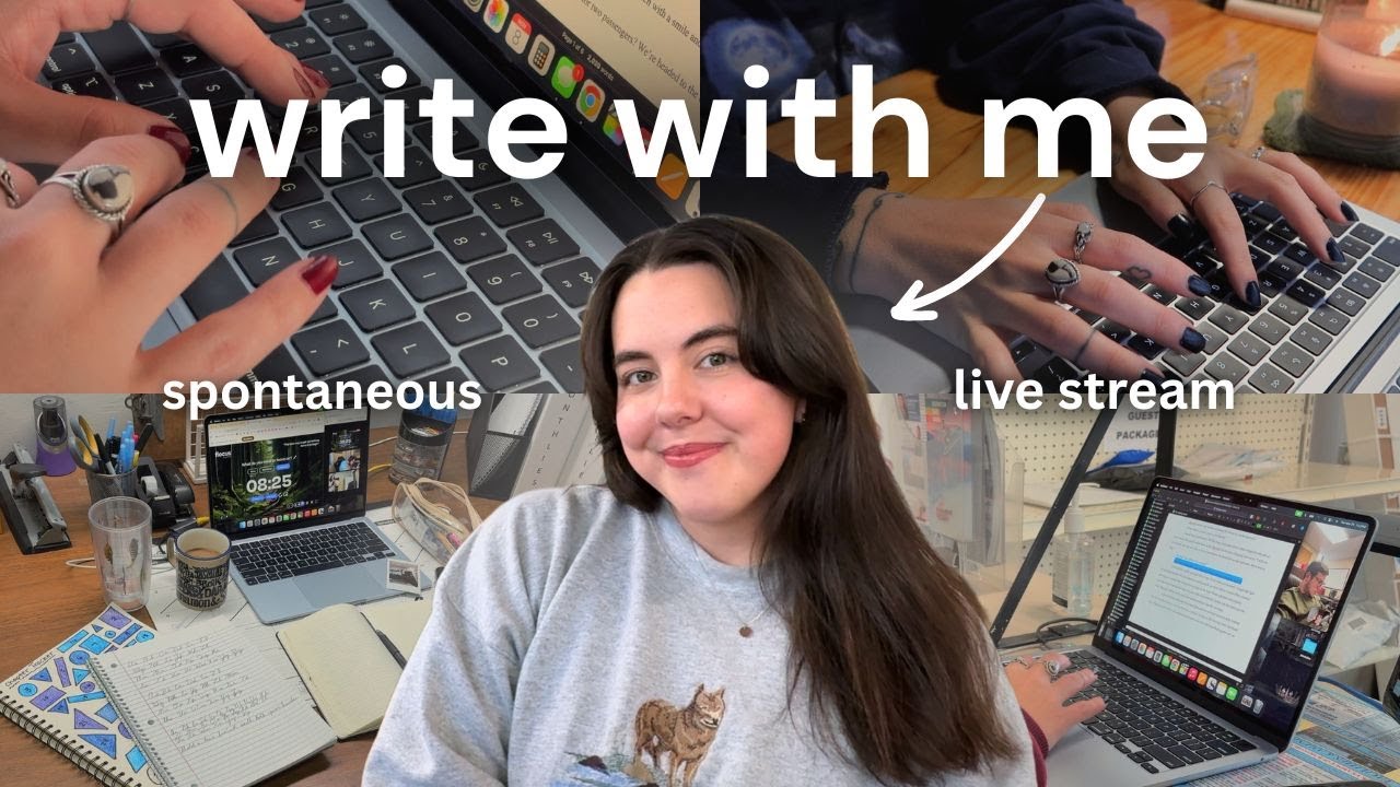 write with me! | spontaneous live stream & writing sprints - YouTube