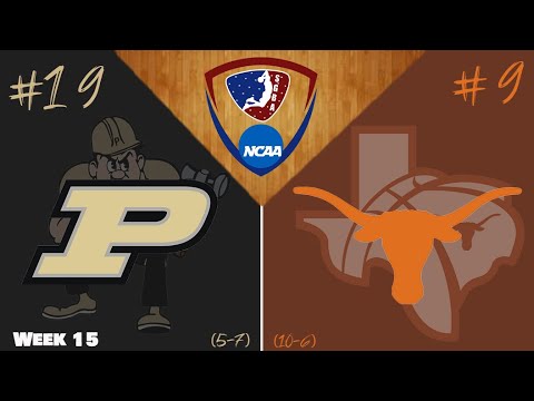 SGBA Simulation Basketball NCAA Week 15 #19 Purdue Boilermakers vs #9 ...