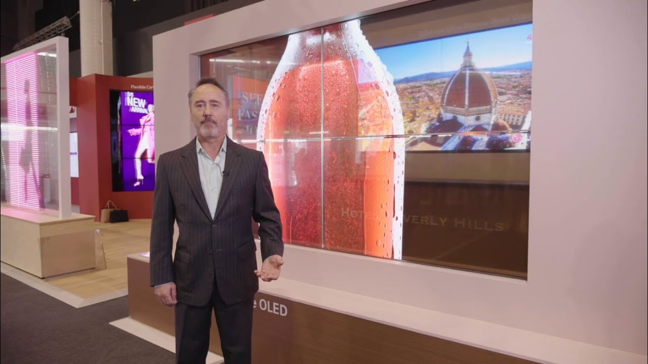 LG Transparent Open-Frame OLED Commercial Display - YouTube