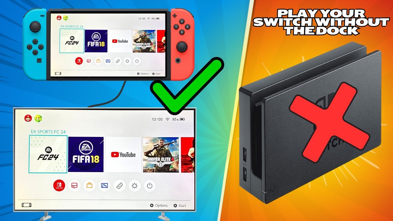Nintendo switch on tv without dock store