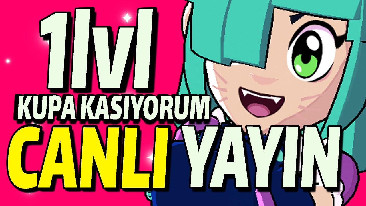 🔴1 LVL KUPA KASIYORUM ! BRAWLSTARS CANLI YAYIN MİDORİ PAWLETTE - YouTube