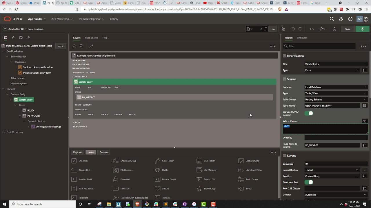 How to preload an Oracle APEX form with an initial record - YouTube