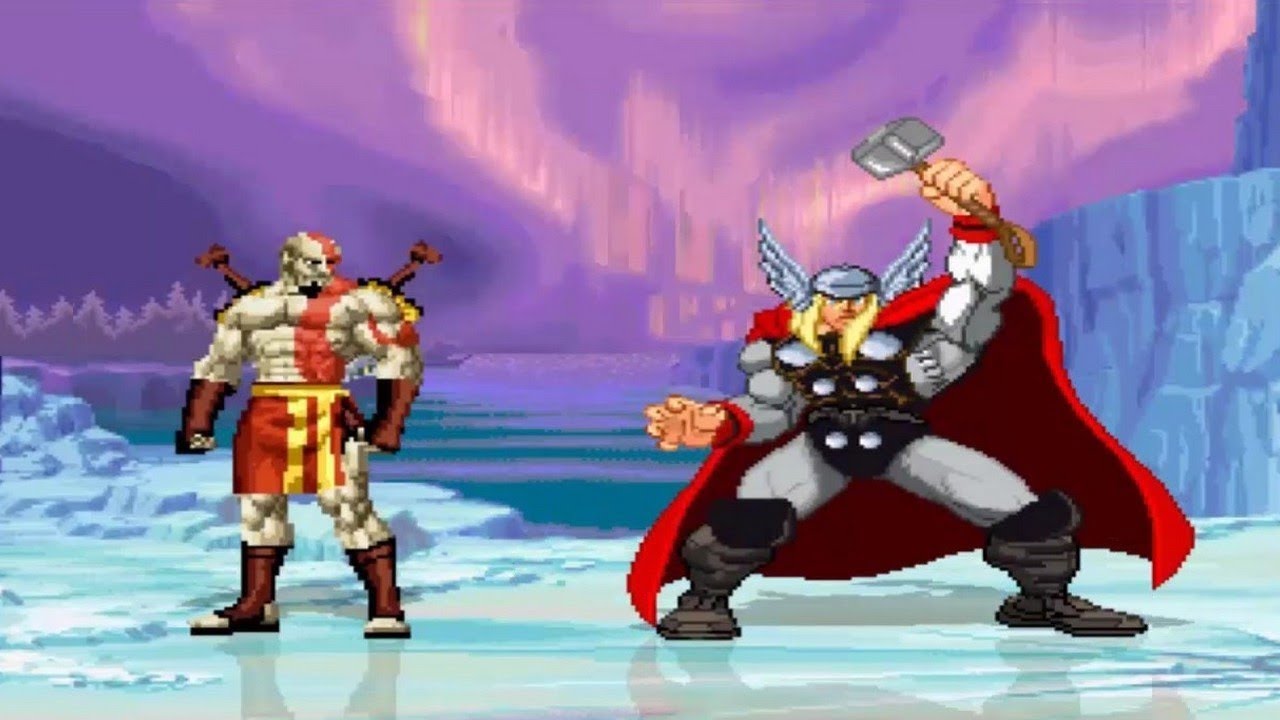 KRATOS vs THOR - Full Power Rage Fight🔥God of War vs Marvel Mugen Epic ...