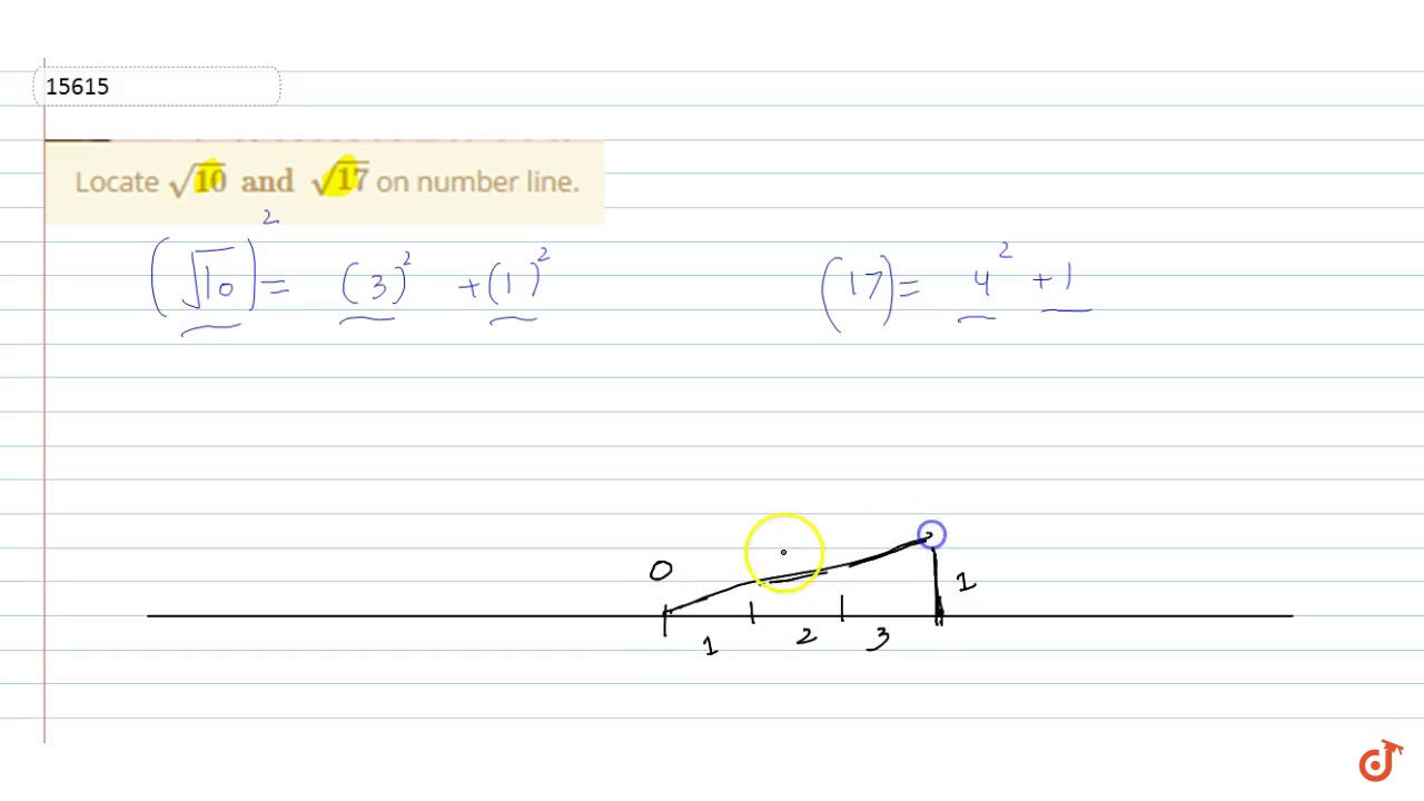 Locate `sqrt10 and sqrt17` on number line. - YouTube