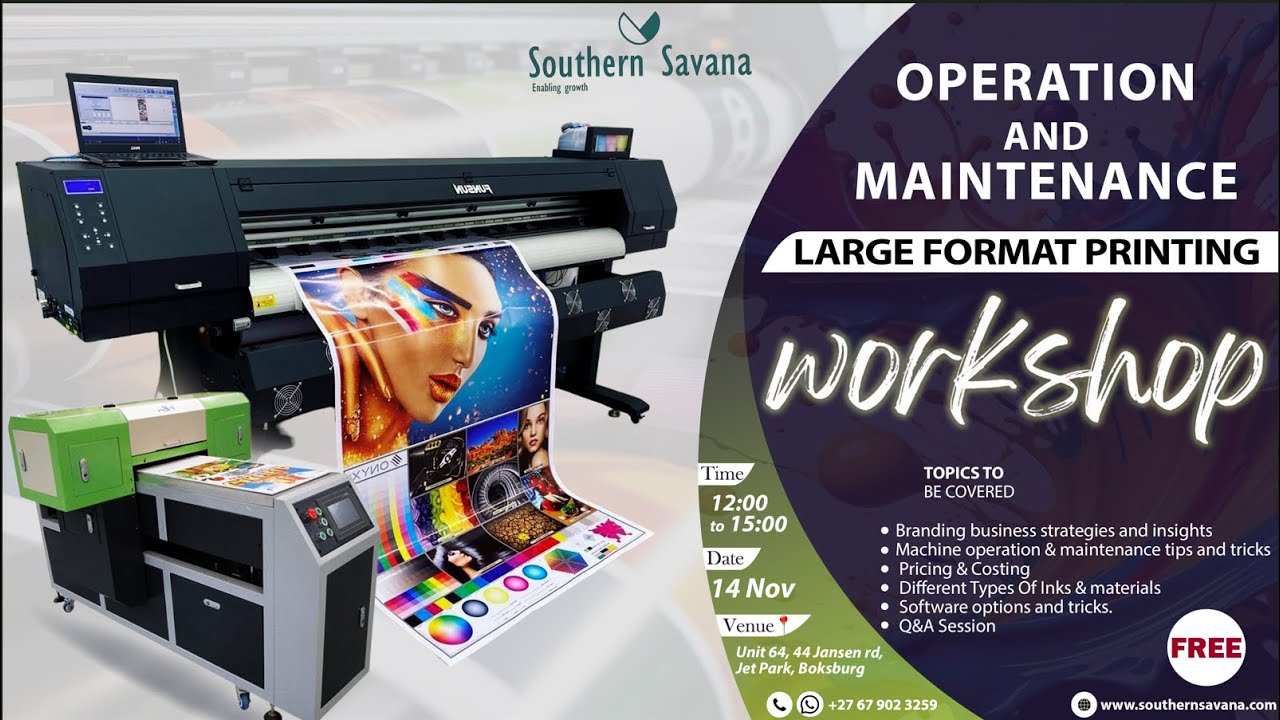 Operation and maintenance Large Format Printing workshop - full ...