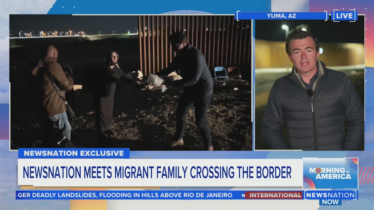 Immigrants enter US through incomplete border wall | Morning in America ...