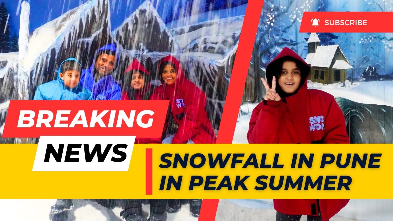 Snowfall in Pune in peak summer 🌨| Snow World Pune | The Mills, Pune # ...