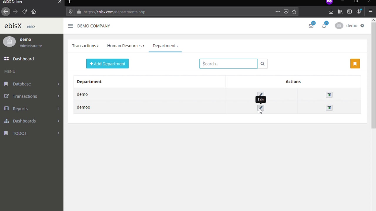 eBISX Online Adding Departments and Positions - YouTube