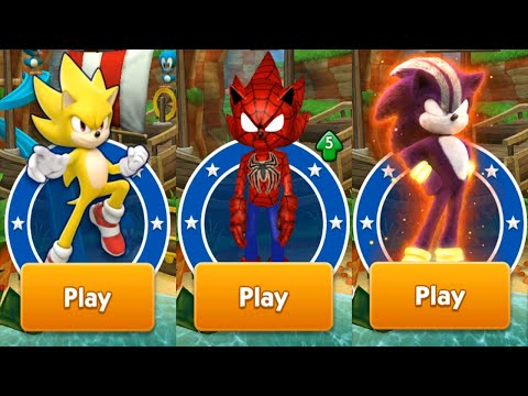 Sonic Dash - Movie Super Sonic vs Darkspine Sonic vs Spiderhog Mods - All 60 Characters Unlocked ...