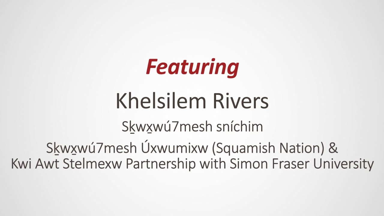 Gathering of Minds: Khelsilem Rivers - YouTube