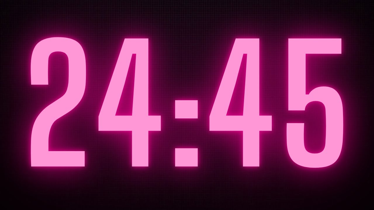 24 min 45 sec countdown timer relaxing videos - YouTube