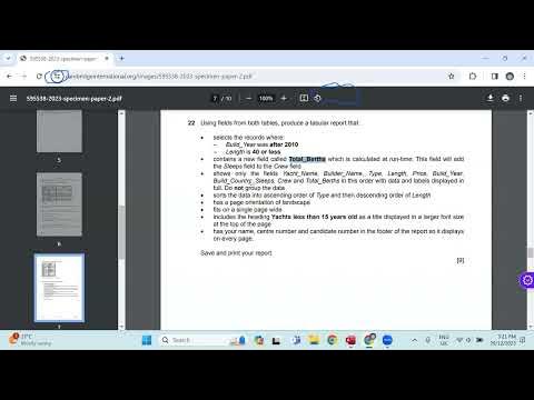 IGCSE ICT 0417-Database-how to create a new field in query - YouTube