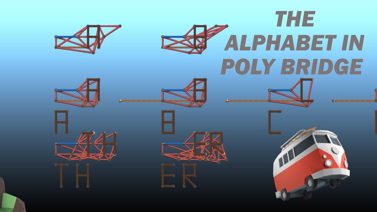The alphabet in Poly Bridge 2 | Modular Alphabet Part 1 - YouTube