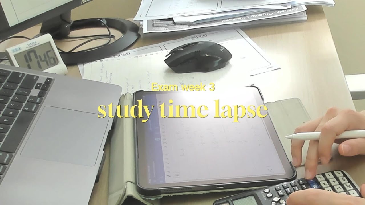 Exam week 3, 50 mins study time lapse, A levels - YouTube