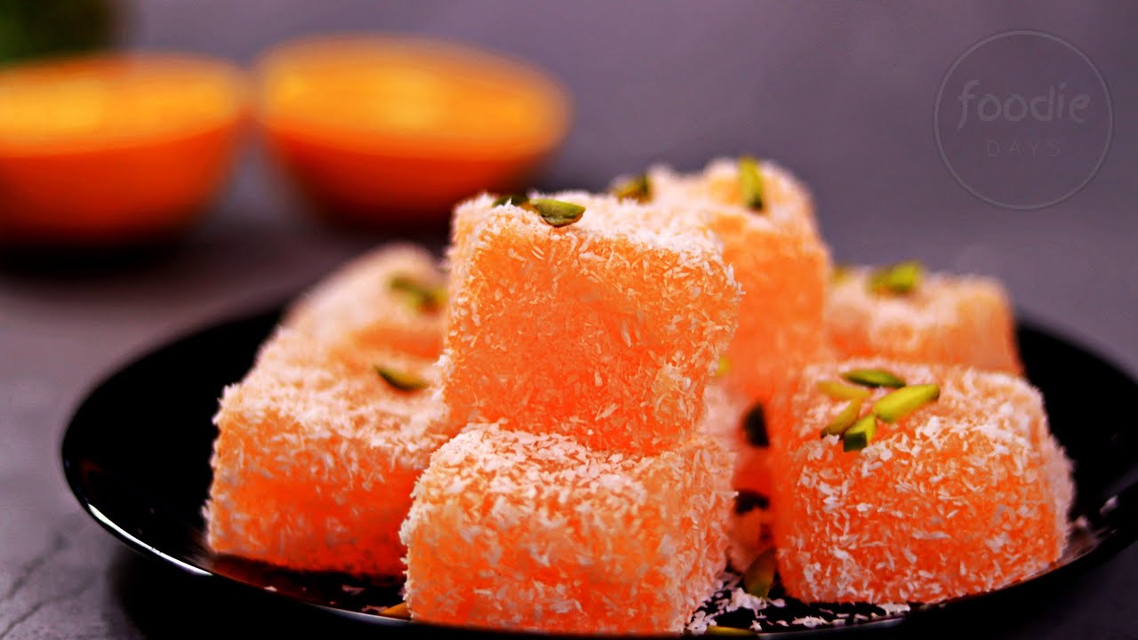 Turkish Delight | Turkish Orange Delight | Orange flavour Turkish lokum ...