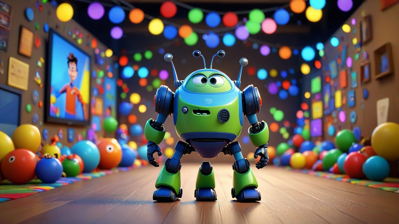 Six Little Robots Zoom Zoom Zoom | Robot Song for Kids | Nursery Rhymes ...