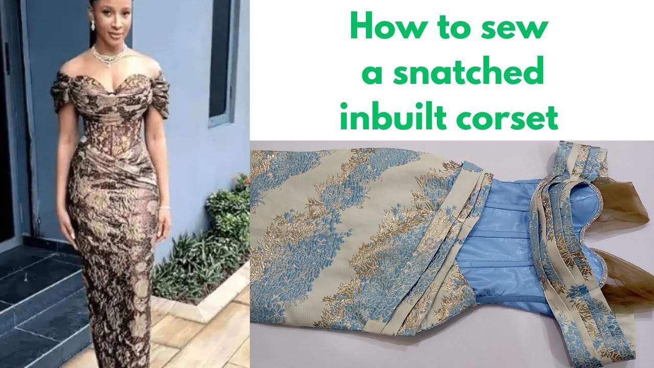 How to sew a SNATCHED INBUILT CORSET Dress - YouTube