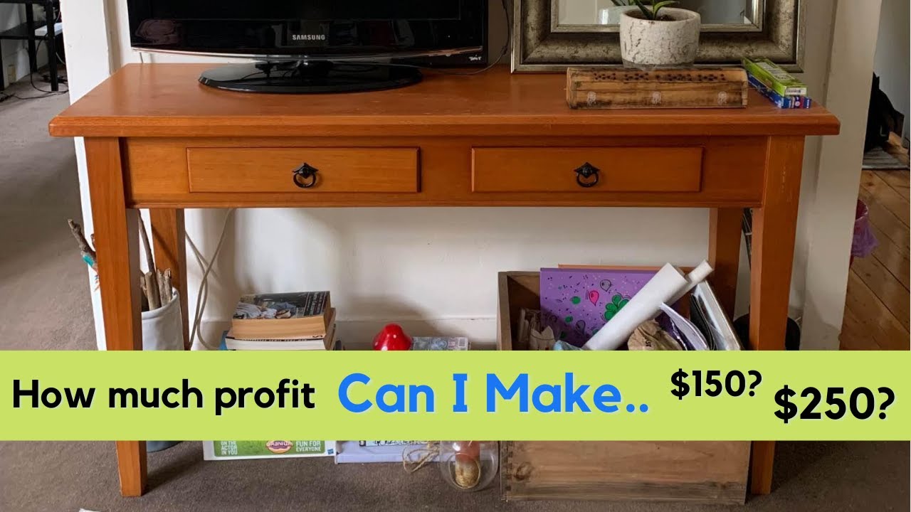 DIY Budget Flip : STUNNING Oak Console Table Transformation I Flipping ...