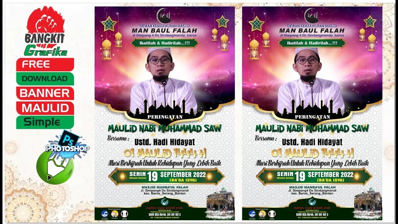 Desain Pamplet Maulid nabi Simple free Download - YouTube