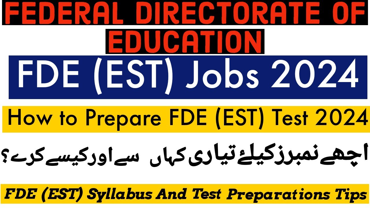 How To Prepare FDE (EST) Test 2024 - FDE (EST) Syllabus And Test ...