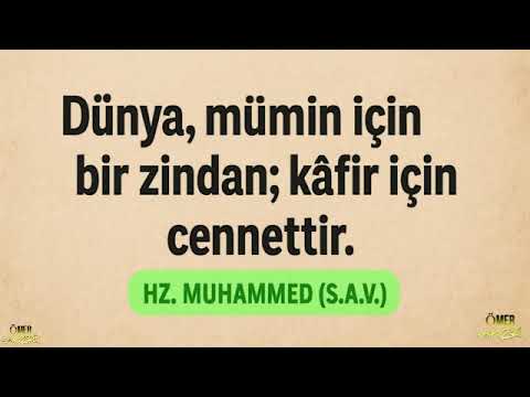 Dünya, mümin için bir zindan; Kafir için cennettir.!