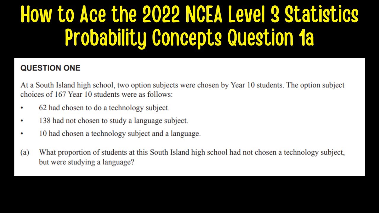 How to Ace the 2022 NCEA Level 3 Statistics Probability Concepts ...