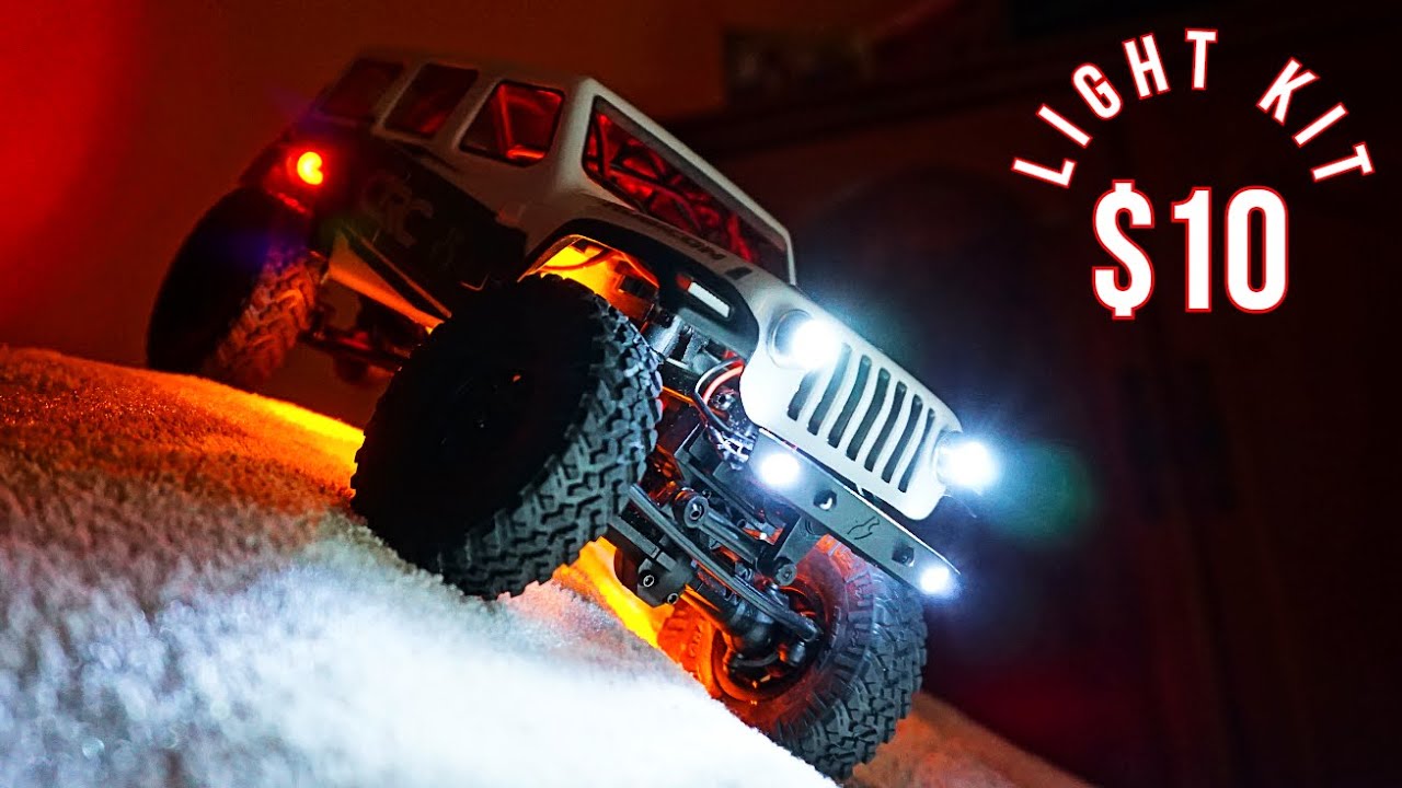 $10 LED KIT FOR ANY RC VEHICLE!! Install and review Axial, traxxas ...