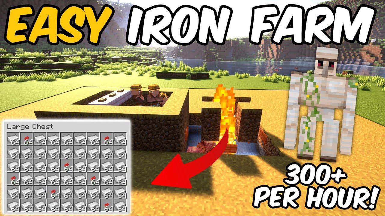 The Easiest IRON Farm in Minecraft - Tutorial 1.21 | 300+ PER HOUR ...
