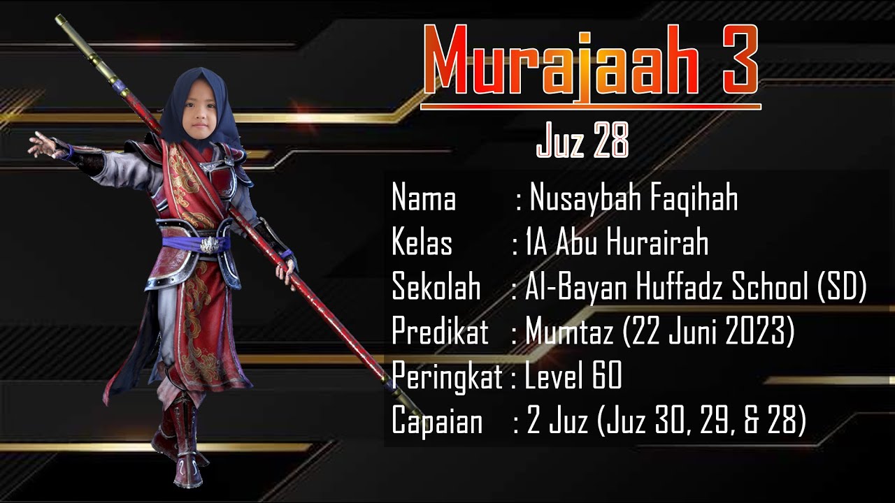 Murajaah 3 Juz 28 Nusaybah Faqihah - YouTube