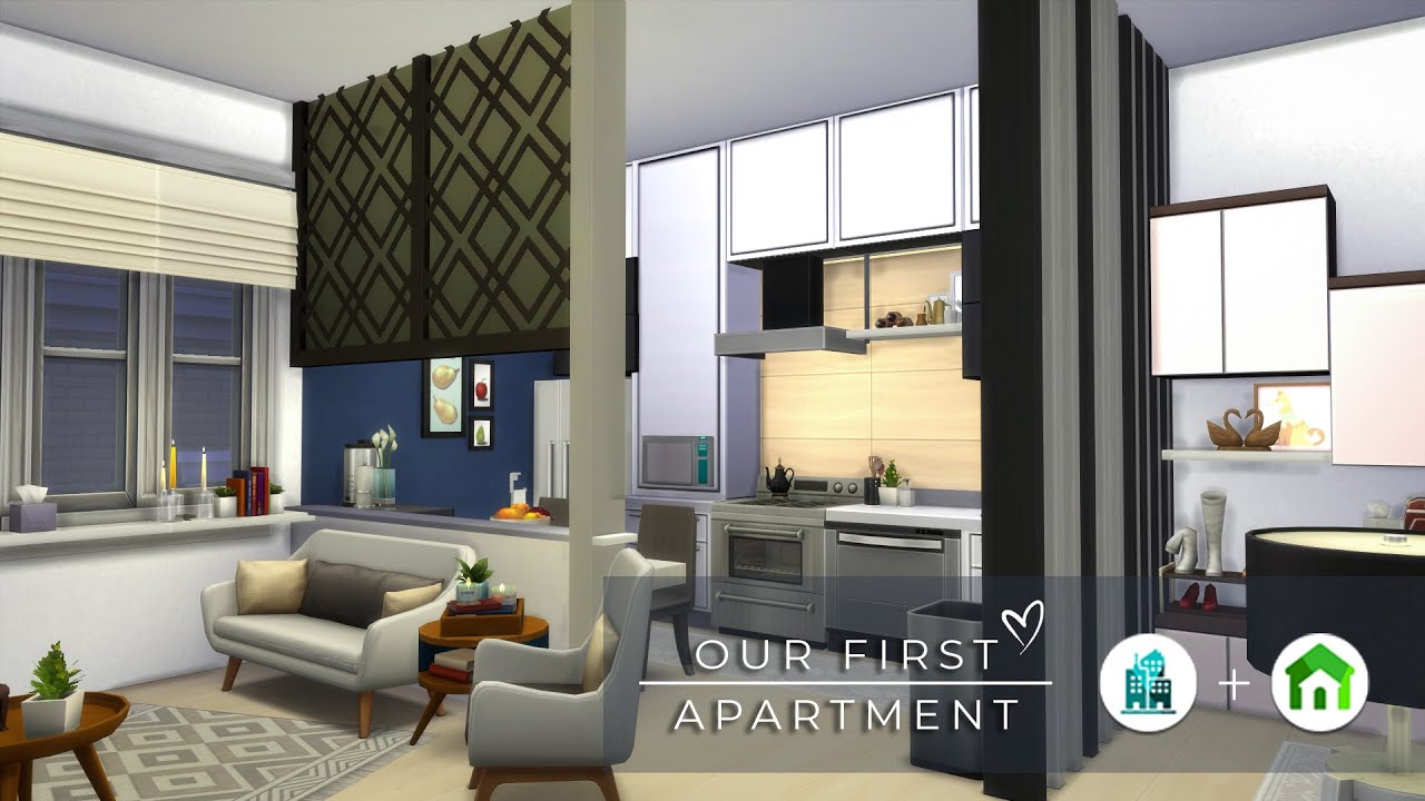 Our First Apartment 👨‍👩‍👧 | No CC | The Sims 4 Stop Motion Build - YouTube