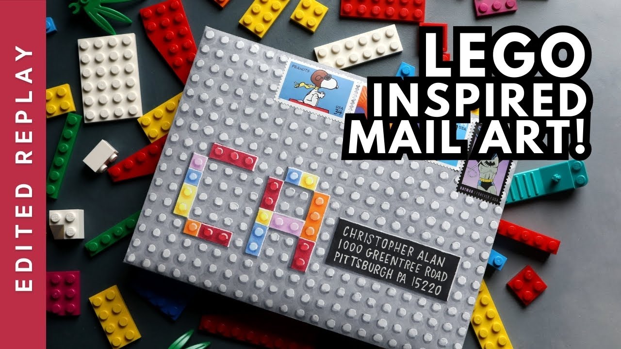 🔴 EDITED REPLAY - LEGO Inspired Envelope! Custom Mail Art, @LEGO - YouTube