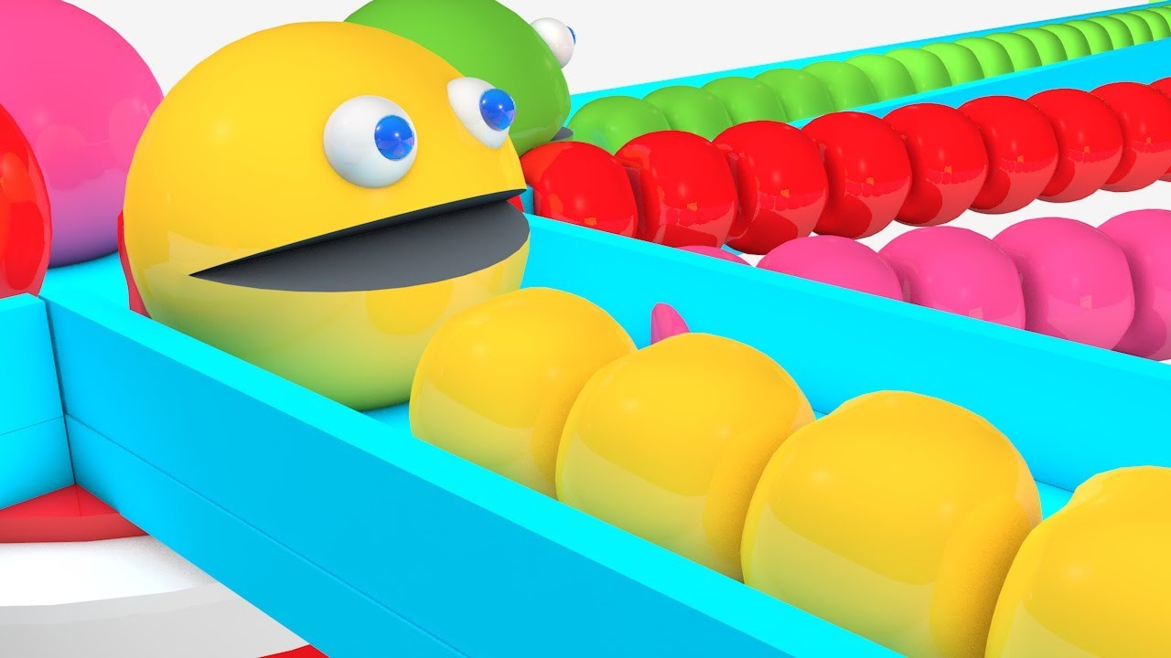 Pacman Colors For Kids | Learn Colors with Pacman - YouTube