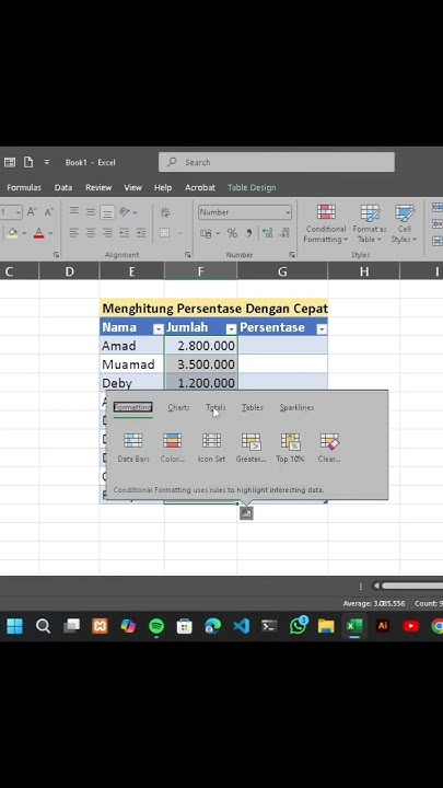Cara cepat Menghitung Persen di Excel #exceltips #excel #exceltutorial - YouTube