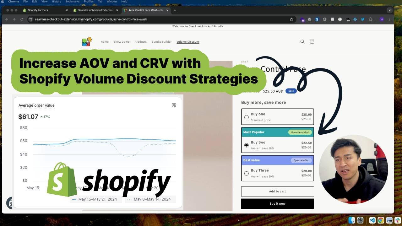 How Offer Shopify Volume Discount to Boost AOV and CRV - YouTube