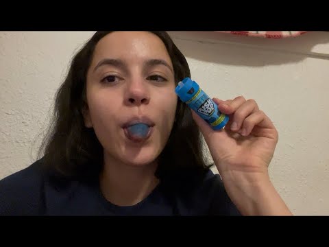 ASMR TRYING A BLUE PUSH POP LOLLIPOP!💙🩵 EXTRA TINGLY 😴✨🐑🥱💤