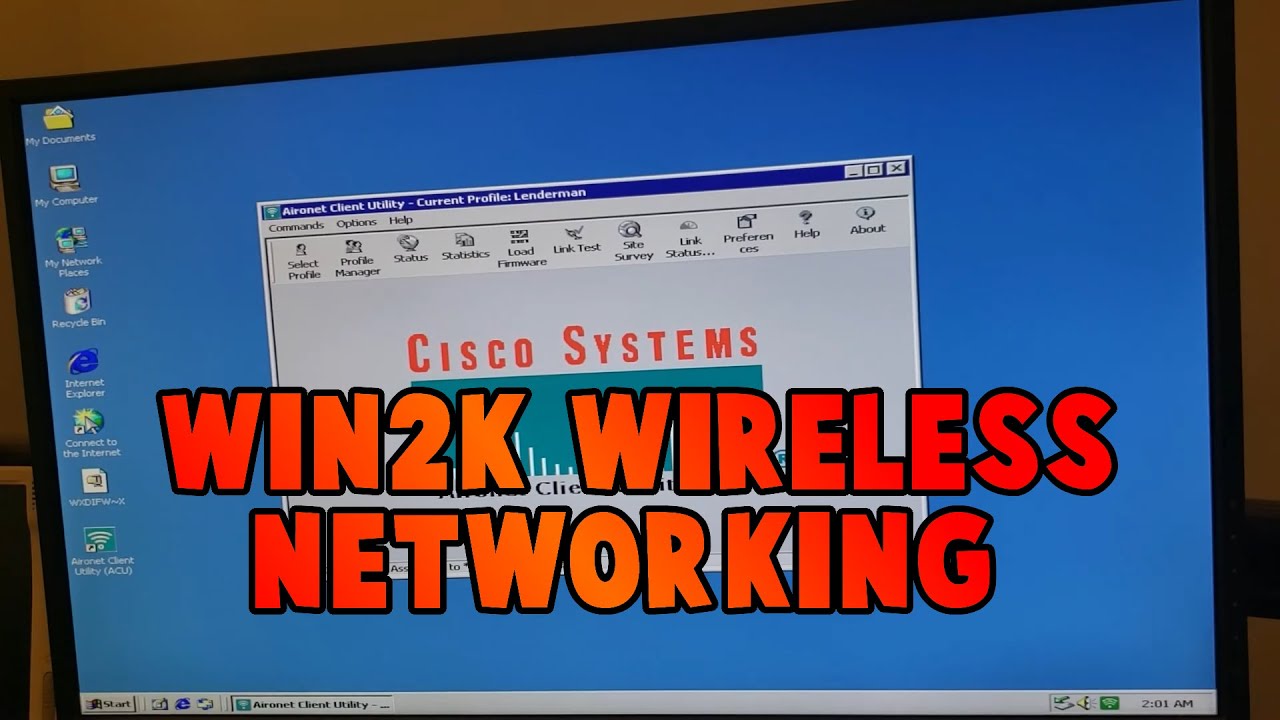 RetroTutorial: Windows 2000 with Wireless Networking - YouTube