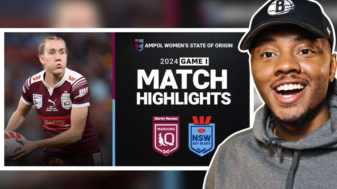 NRL FAN REACTS To NRLW 2024 | Maroons v Sky Blues | Match Highlights ...