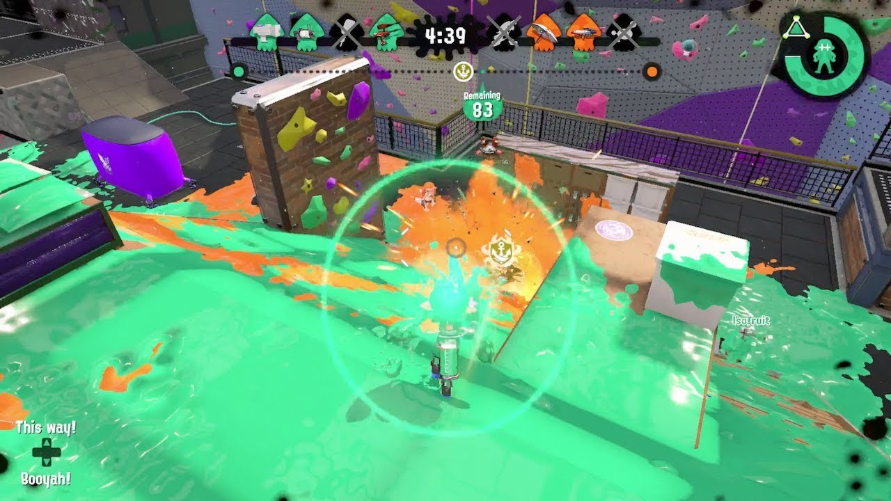 Splatoon 2: Junior splats in Rainmaker [12(5)-5, Splattershot Jr] - YouTube