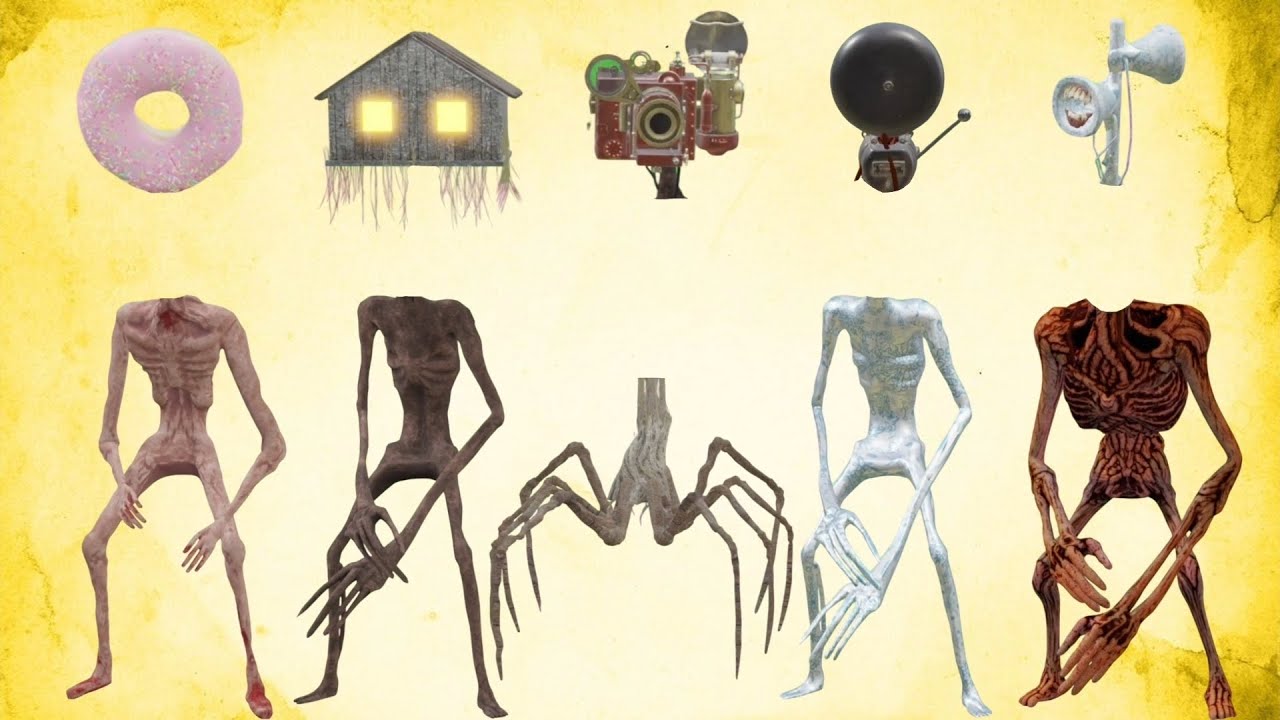 WRONG HEADS SIREN HEAD SNOW, SIREN HEAD BELL RINGER, SIREN HEAD CAMERA ...