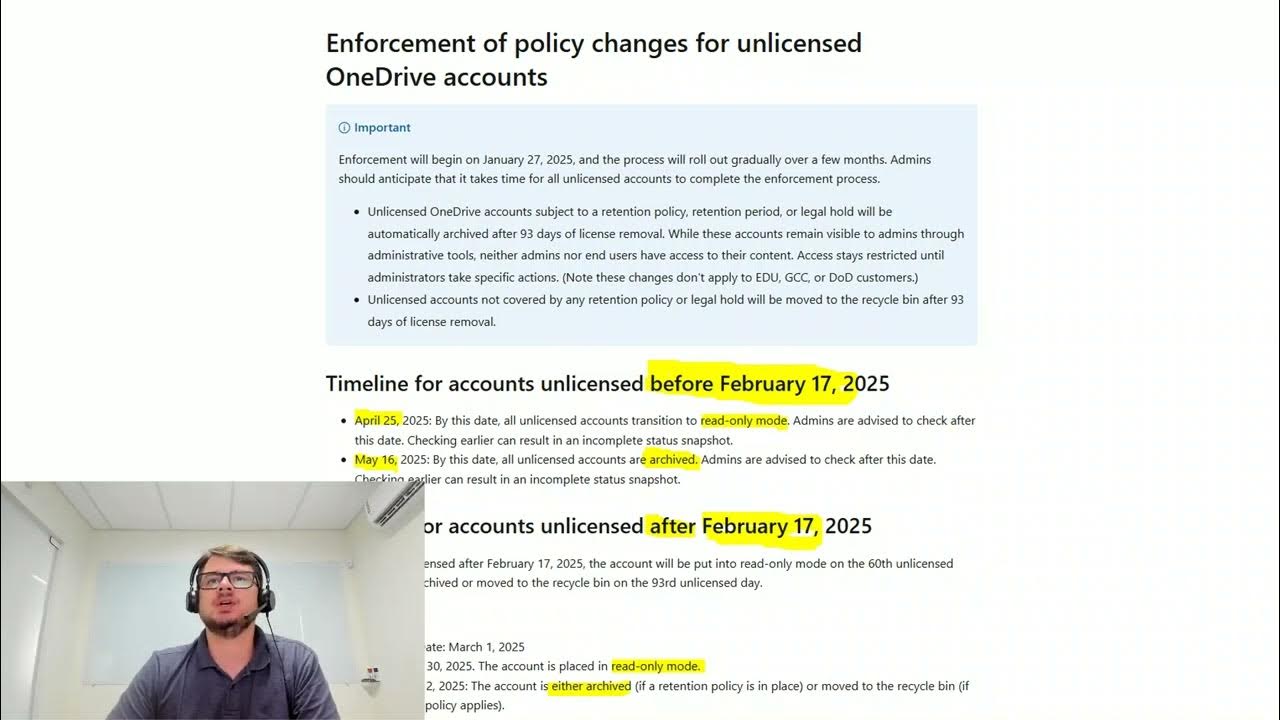 Unlicensed OneDrive user accounts - YouTube